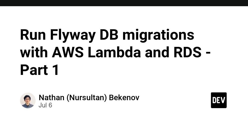 Flyway DB migrations را با AWS Lambda و RDS اجرا کنید - قسمت 1