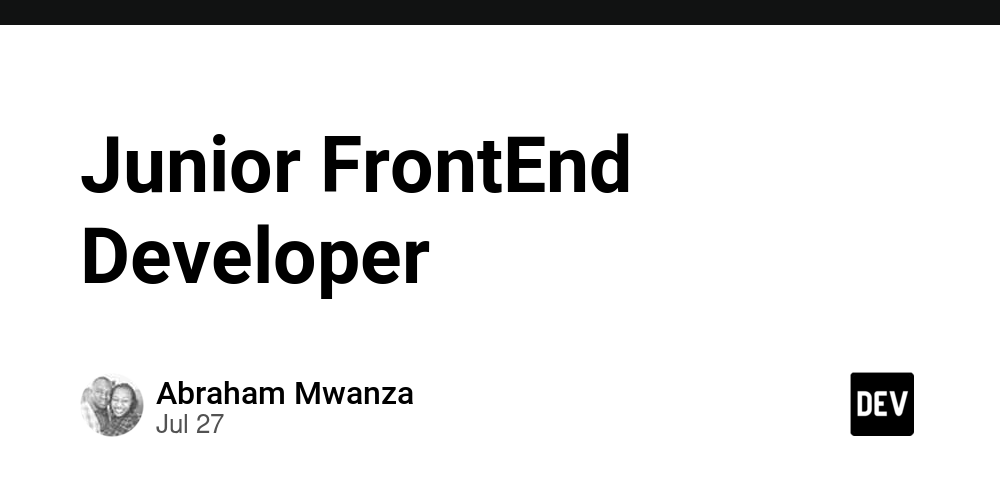 Junior FrontEnd Developer