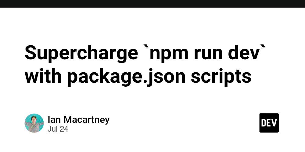 با اسکریپت های package.json، «npm run dev» را اضافه کنید