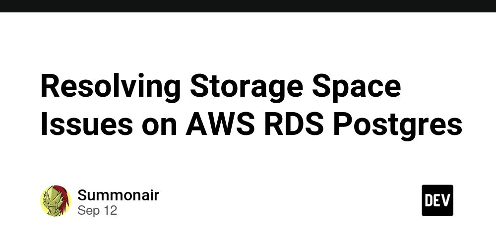 حل مشکلات فضای ذخیره سازی در AWS RDS Postgres