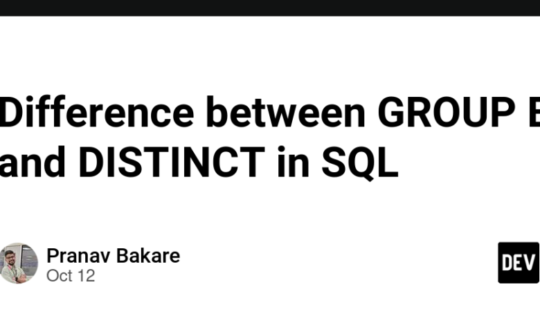 تفاوت GROUP BY و DISTINCT در SQL
