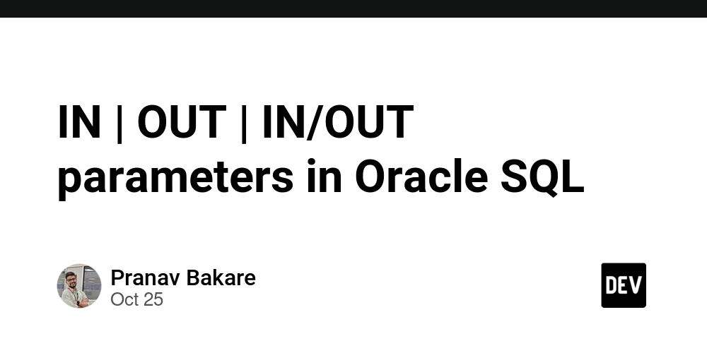 در | خارج | پارامترهای IN/OUT در Oracle SQL
