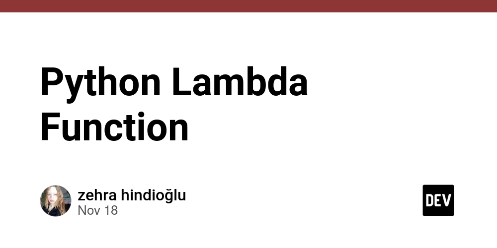 تابع Python Lambda - انجمن DEV
