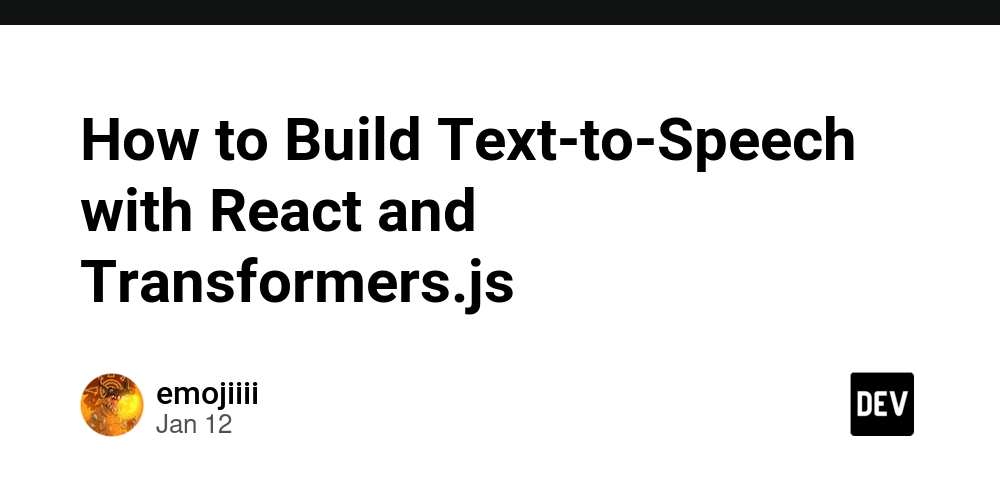 نحوه ساخت متن به گفتار با React و Transformers.js