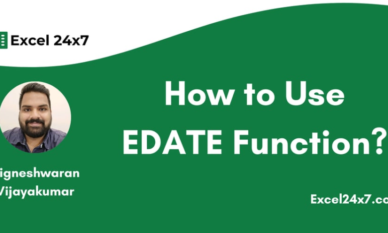 چگونه از عملکرد edate استفاده کنیم؟