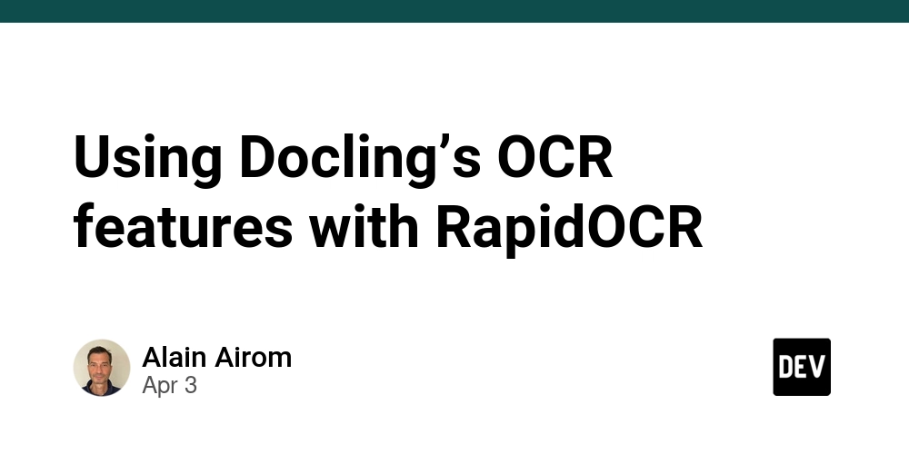 با استفاده از ویژگی های OCR Docling با RapidoCoc
