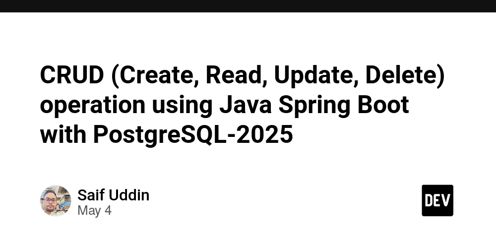 عملیات CRUD (ایجاد ، خواندن ، به روزرسانی ، حذف) با استفاده از Boot Spring Java با PostgreSQL-2025